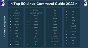 top 50 most used Linux commands 2023 - Linux 101
